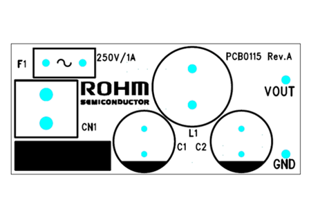 REFACDC003 非絶縁降圧型PWM方式2W12V出⼒ リファレンスデザイン